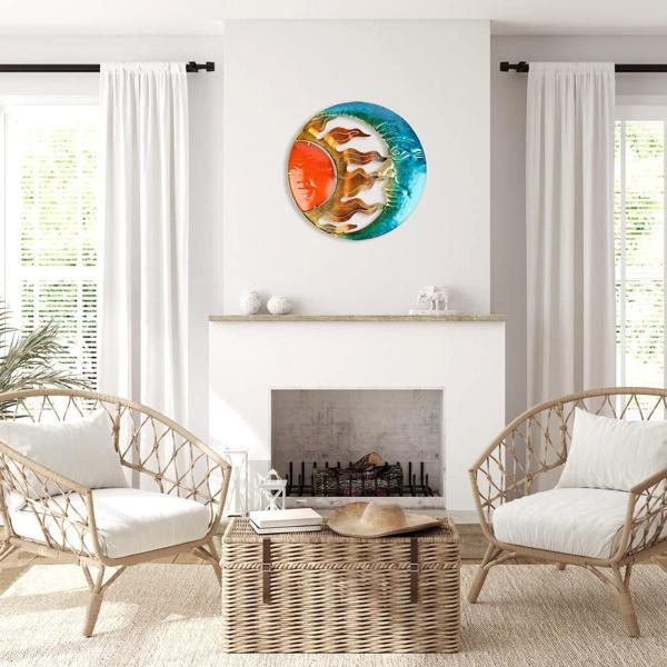 説明:高品質の金属素材:金属製の装飾品は.防水性.耐久性があり.色あせしにくい高品質の金属素材で作られています.美しい装飾:あなたの家.庭.庭を飾るための太陽と月の装飾.彼らはあなたの家にファッションと活力を加えることができます.適用対象:...