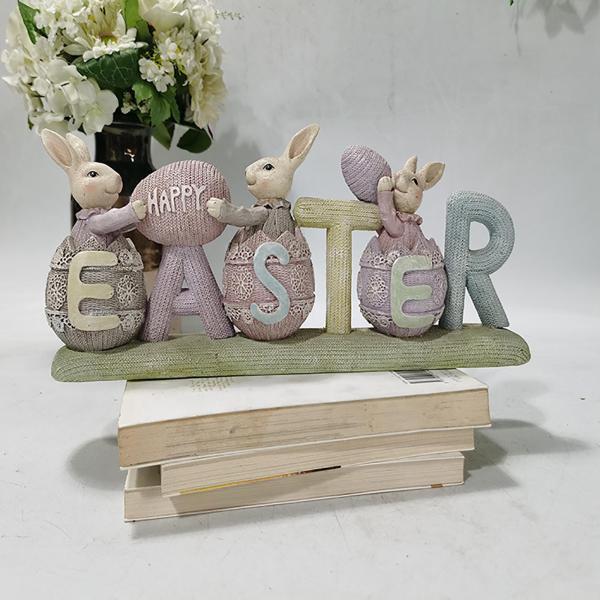 説明:耐久性のある樹脂素材:エッジが滑らかでバリがなく.色あせにくい高品質の樹脂素材.イースターをテーマにした:木製のウサギの装飾品は.イースターパーティーの装飾.イースターパーティーの記念品.イースターパーティー用品.屋内のイースター装飾...
