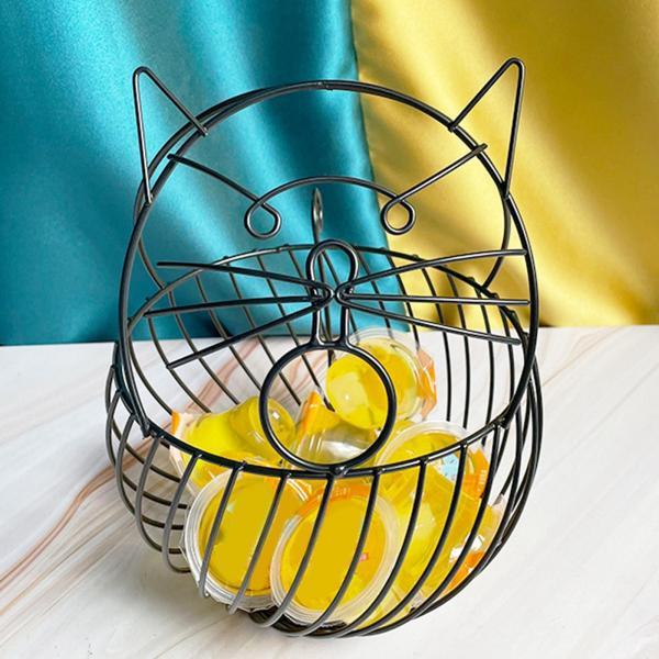 説明:創造的な鉄のフルーツバスケット.コーヒーカプセルの収納バスケット.かわいい子猫のデザインの装飾.ゆったりとしたサイズのバスケットには.コーヒーカップとポッドが収納できます.また.このカップキーパーは.コーヒーフィルター.果物.野菜.ク...
