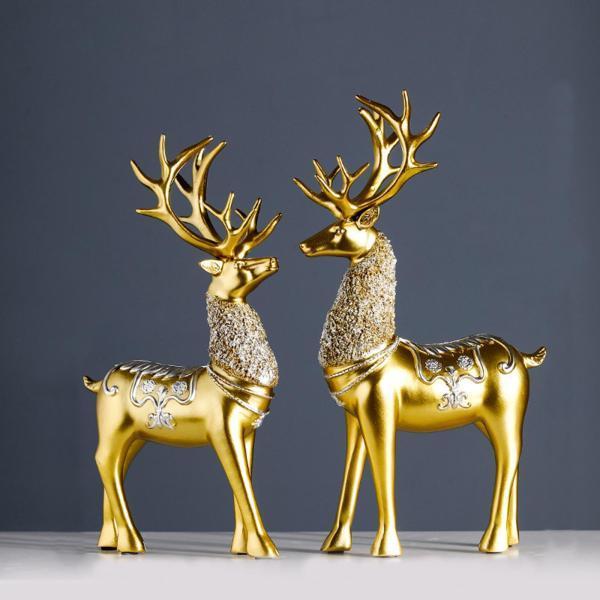 説明:ヨーロピアンスタイルの樹脂鹿の像の置物家の部屋の装飾工芸品の彫刻.プレミアムグレードの樹脂製.環境に優しく.滑らかで.毒性がなく.耐久性があります. 「鹿」はLuと同性愛者であり.縁起の良い長寿と繁栄を象徴し.あらゆる環境に美しさをも...