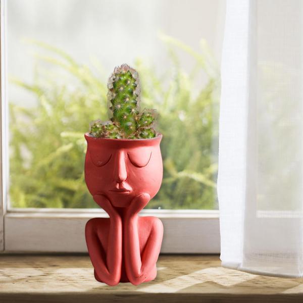 説明:現代の抽象的なヒューマノイド樹脂肖像画花瓶ジューシーなフラワーアレンジメント植木鉢繊細さと粗さの組み合わせである手作りの樹脂職人技は.人々に原始的で素朴な感覚を与えます多肉植物.ハーブ.サボテン.その他の小さな植物や花を育てるのに最適...