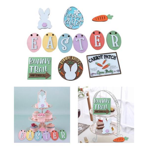 仕様:素材:木サイズ: 12個セット-文字記号:9x5cm / 3.54x1.97インチ.ウサギ.卵の長さ:13cm / 5.12インチ.大根の長さ:12cm /4.72インチ; 4ピースセット-トラック:15x8.3cm / 5.91x3...