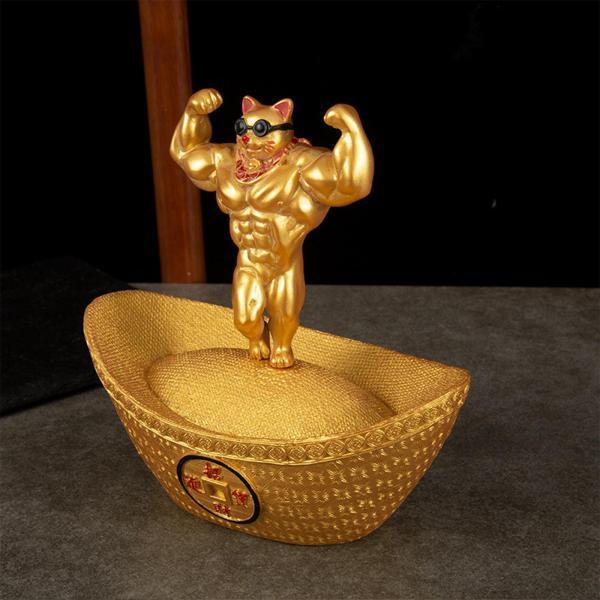 説明:クリエイティブなデザイン:この招き猫の彫像は.単なるクリエイティブな手工芸品ではなく.自宅やオフィスのシックな装飾品であり.素晴らしい視覚的楽しみを提供します.風水像:美しい意味が込められた招き猫は.豊かな富と富の蓄積を表しています....