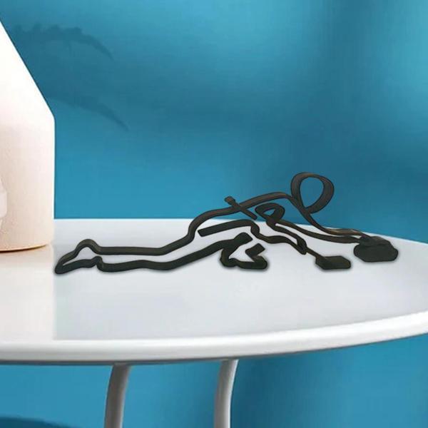 説明:プレミアム品質:アスリートラインの彫刻は.黒鉄の金属素材.シンプルで抽象的なデザイン.優れた技量のアートワーク.丈夫で耐久性のあるもので作られています.モダンデザイン:ラインスカルプチャーは.楽しい時間をもたらし.家の要素の感覚を豊か...