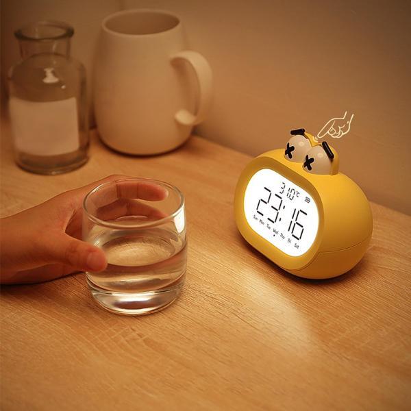 説明:目覚まし時計:インテリジェント多機能ledクロック電子小型目覚まし時計.スヌーズ機能大口目覚まし時計.家の装飾の寝室に適しています.クリエイティブな形:ミニ漫画デザイン.バックライト機能付き大型LEDディスプレイ.常夜灯として使用でき...