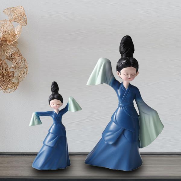 説明:チャイニーズスタイルの装飾品:伝説的な風景画の旅に触発されたチャイニーズスタイルのダンサー.シンプルさ:エレガントでシンプルでユニークな抽象的でレトロなコスチュームの女性の置物の装飾芸術は.あなたのインテリアスペースに新鮮で清潔な感覚...