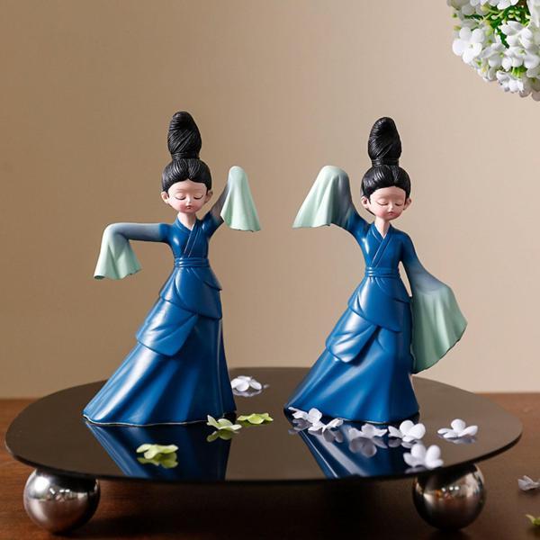 説明:チャイニーズスタイルの装飾品:伝説的な風景画の旅に触発されたチャイニーズスタイルのダンサー.シンプルさ:エレガントでシンプルでユニークな抽象的でレトロなコスチュームの女性の置物の装飾芸術は.あなたのインテリアスペースに新鮮で清潔な感覚...