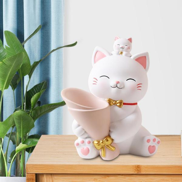 説明:素材: 高品質の樹脂素材で作られており.蝶結びの装飾と質感のかわいい猫は上質で.美しい花を持ち.家やオフィスの美しい装飾になります.ユニークな細心の注意: 幸運な猫のデザイン.優れた職人技.視覚的な魅力を提供するために美しく作られてい...