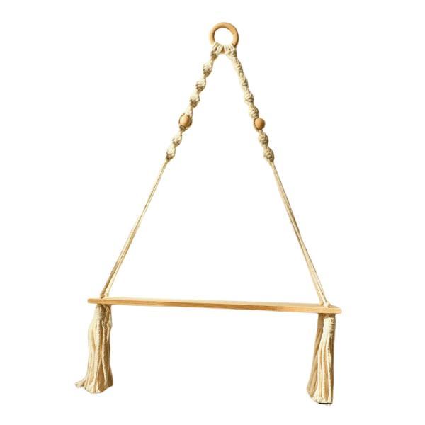 説明:高品質: ボヘミアンスタイルのマクラメタペストリー吊り下げ式ウォールシェルフは.プレミアムロープと木材でできており.環境に優しく.耐久性があり.美しいです.[インテリア]キャンドル.ちょっとした小物.本.オーナメント.工芸品.バスルー...