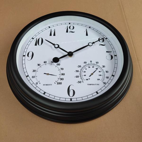 説明:[温度計と湿度計]: 庭用の壁掛け時計とアナログ温度と温度計ゲージが内蔵されています.湿度測定値は 0% - 100 rh.温度は -60°F - 120°F です.[プレミアムで信頼性の高い]: 屋外掛け時計は高品質で耐久性のあるA...