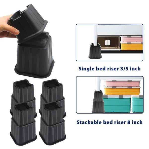 説明:[クリエイティブな追加収納]:ベッドレイザーブロックは.ベッドフレームを安全かつ確実に追加で持ち上げることができ.ベッドを持ち上げて収納スペースを提供し.安全性を確保します.[プレミアムで信頼性の高い]:家具ライザーは高品質のABS素...