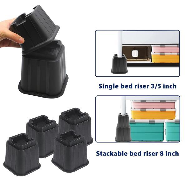 説明:[クリエイティブな追加収納]:ベッドレイザーブロックは.ベッドフレームを安全かつ確実に追加で持ち上げることができ.ベッドを持ち上げて収納スペースを提供し.安全性を確保します.[プレミアムで信頼性の高い]:家具ライザーは高品質のABS素...
