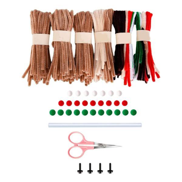 説明:[86個のパイプクリーナー]7色のシェニールソフトバー86個.工作のニーズを満たし.素敵なトナカイやその他の手工芸品にすることができます.[プレミアム素材]クリスマスパイプクリーナーDIYセットはポリエステル繊維で作られており.耐久性...