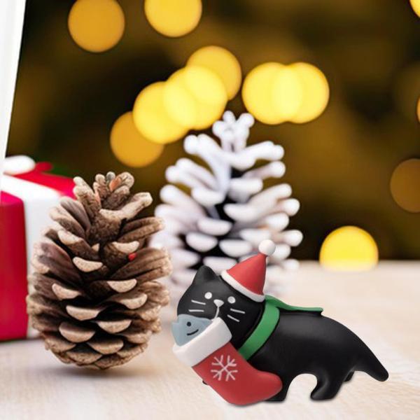 説明:[2023クリスマスミニチュア像]:クリスマス樹脂オーナメント猫はクリスマステーマの要素でいっぱいです.猫の像はかわいくて絶妙で.クリスマスの雰囲気を加えたい場所ならどこにでも置くことができます.[動物キャラクター]:猫のクリスマスオ...