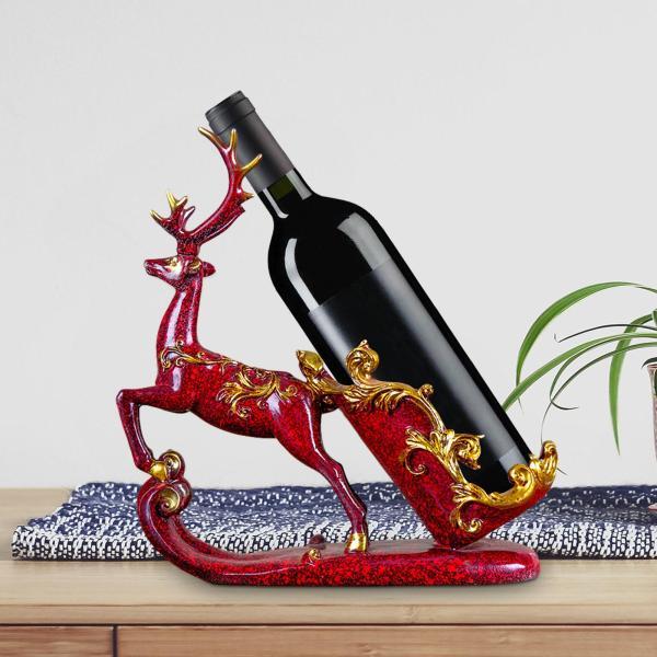 説明:[鹿ワインラック装飾]: この絶妙な軽くて豪華なワインラックは.エレガントな鹿の形をしたワインラックとして設計されています.[高品質素材]: このワインラックは高品質の樹脂素材で作られており.細部までこだわっており.耐久性と寿命を保証...