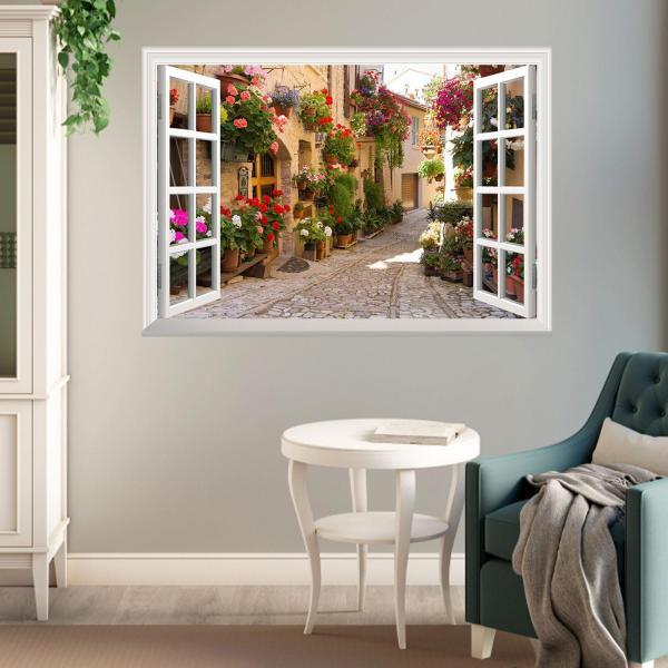 説明:[フェイクウィンドウデコレーション]:ローズレーンの風景写真は本物の窓のように見え.簡単に美しく見えます.[高品質素材]:フェイクウィンドウウォールステッカーは高品質の素材で作られており.強力な接着力.耐摩耗性.耐久性があり.長期間使...