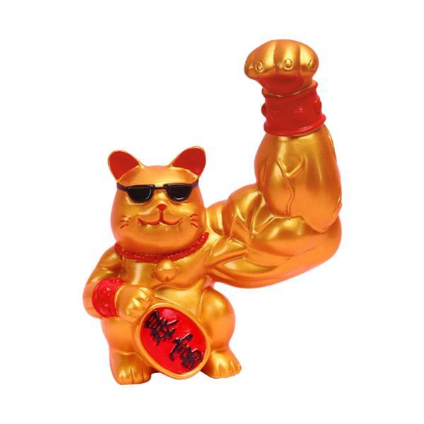 説明:[耐久性のある素材]:ユニークな漫画の猫の像は高品質の樹脂素材で作られており.環境に優しく滑らかで.頑丈で耐久性があり.壊れにくいです.[鮮やかなスタイリング]: 筋肉質な腕.細かい細工と鮮やかなディテールを備えたユニークな招き猫の置...