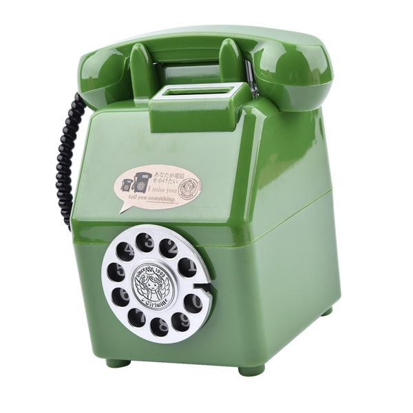 説明:[デザイン]:レトロな電話シミュレーションデザイン.貯金箱はお子様の注意を大いに引き付けることができ.両親は時間をかけて良い経済的習慣を身につけます.[特徴]:ヴィンテージ電話の形の貯金箱.下部のお金引き出しポートは制御して簡単に取り...