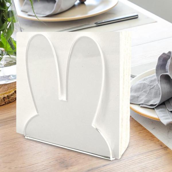 説明:[デザイン]:ナプキンホルダーの両側の垂直パネルはウサギの耳に似ており.イースターのお祝いに装飾的なタッチを加えます.[素材]: このテーブル用ナプキンホルダーは高級アクリル素材で作られており.壊れにくく.柔軟性に優れています.[サイ...