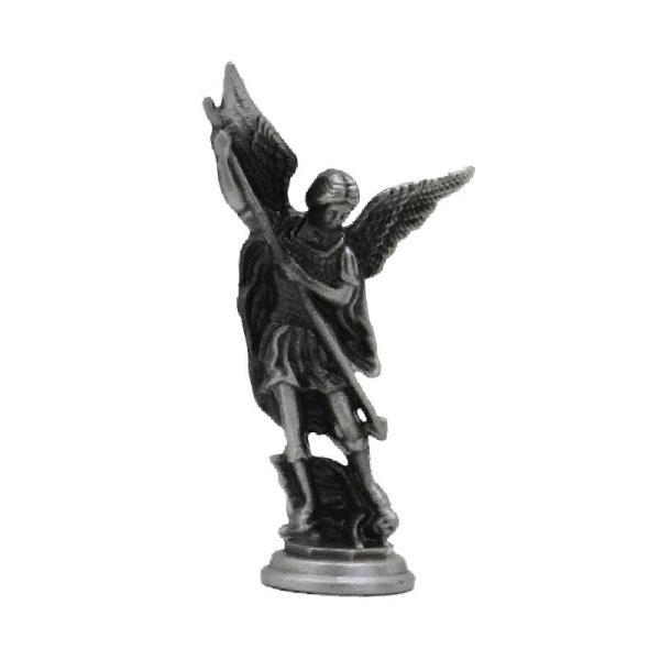 説明:[宗教的なコレクション]: レトロな聖天使聖ミカエルの置物の戦いの天使の彫刻.キリスト教とカトリックの置物のコレクション.シンプルな形とライン.家の装飾に最適です. [高級素材]: このマイケル像は高級金属素材で作られており.環境に優...