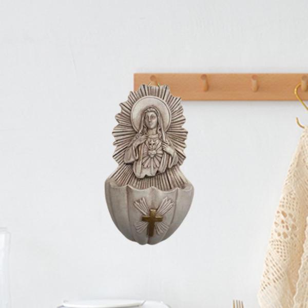 説明:[素材]: 高級樹脂素材.精巧な仕上がり.優雅さで作られたイエス・マリアの装飾. [多用途]: このイエスの彫刻は.実用的な鍵の保管ソリューションとして機能するだけでなく.家のどの部屋にも芸術的な雰囲気を添える壁掛け装飾品としても機能...