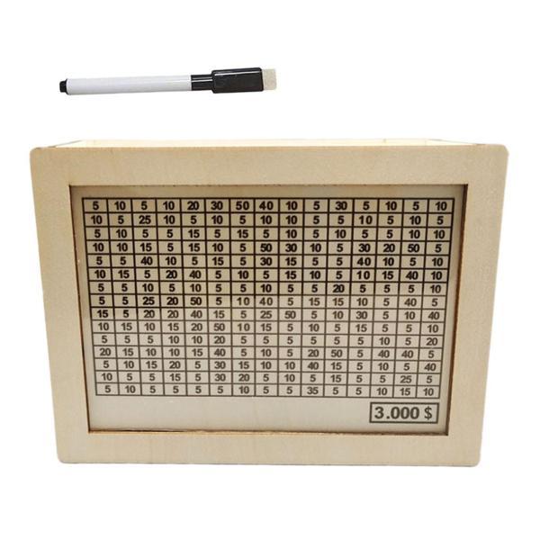 説明:[高級素材]木製の貯金箱は木製の素材で作られており.優れた職人技.優れた品質.軽量で頑丈です. [ユニークなデザイン]木製の貯金箱にはカウンター機能が付いており.お金の場所を簡単に記録でき.子供がお金の貯め方を学ぶのに役立ちます. [...