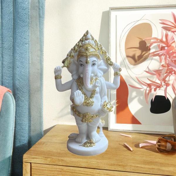 説明:[プレミアムで信頼性]: ヒンズー教の象の神の像は.頑丈で彫刻され.手描きされ.外観を示す樹脂素材で作られています. [優れた手工芸品]: 立っているガネーシャの彫刻は.あなたの空間の装飾品として.エレガントで繊細な外観を特徴としてい...