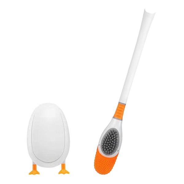 説明:[素材]: 柔らかく柔軟性のあるTPRとPP素材で作られたこのダイビングダックトイレブラシは.自由に曲げることができます.湾曲した調節可能なブラシヘッドは360°のクリーニングを提供し.トイレの隙間の奥深くまで届き.難しい隅の頑固な汚...