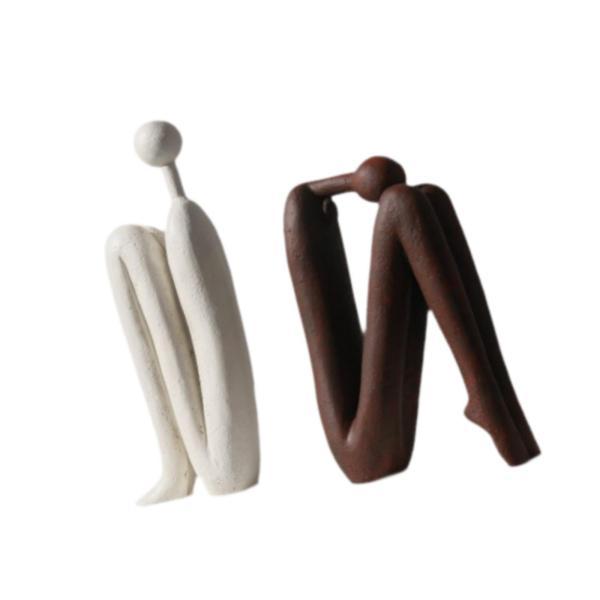 説明:[装飾ブックエンド]: モダンな彫像はテーブルの装飾品とブックエンドの両方として機能し.本をまっすぐに整頓して保管できるので.美しく実用的です. [クリエイティブなギフト]: 樹脂製のフィギュアは.家族や友人への素晴らしいギフトの選択...