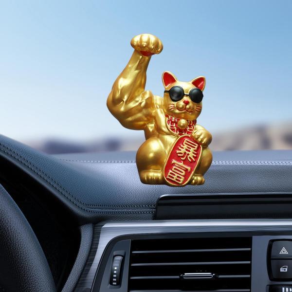 説明:[クリエイティブなデザイン]: クリエイティブで面白い.力強い大きな筋肉の腕を持つ招き猫の置物.風水は幸運.富.幸運をもたらします. [風水像]: 楽しい装飾品であるだけでなく.幸運の象徴でもあり.美しい意味を含んでいます.招き猫は富...