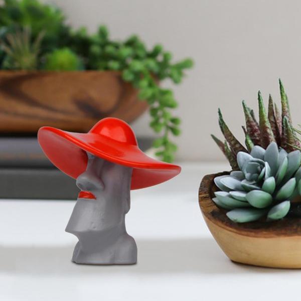 説明:[サイズ情報]赤いつばの広い帽子をかぶった樹脂製イースター島の女性像の寸法は約5.2cmx5.8cm/2.05インチx2.28インチ. [樹脂素材]イースター島の女性フィギュア卓上像は樹脂素材で作られており.軽量で手描きでお手入れが簡...