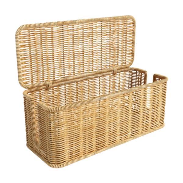 説明:[製品サイズ]: デスクトップケーブル管理ボックス.31cm x 12.5cm x 13cm/12.20インチ x 4.92インチ x 5.12インチ.長さ12インチ.幅5インチ以下の電源タップに対応. [高級素材]: 手編みの模造籐...