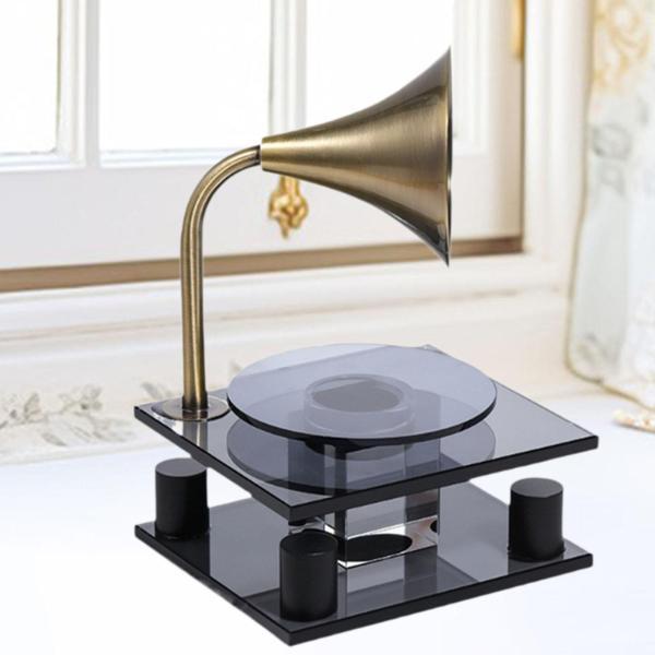 説明:ヴィンテージ装飾品:この蓄音機のオーナメントはガラスと金属素材で作られており.スタイリッシュでエレガントです.芸術的な装飾: レトロなデザインとファッショナブルな外観を備えたこの装飾品は.美しいアートワークとしてだけでなく.自宅やオフ...