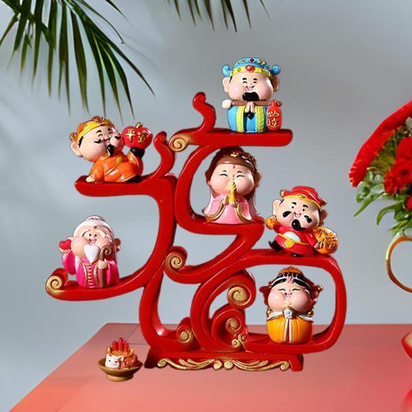 説明:[高級樹脂素材]: 高品質の樹脂で作られた6体の富の神像.これらのミニ中国の神像は手描きで耐候性があり.耐久性と軽量の利便性を保証します.その魅力的な外観は.あなたの空間に喜びとポジティブさをもたらすように設計されています. [多用途...