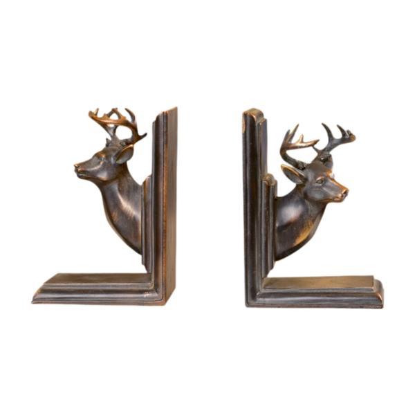 説明:[繊細なスタイリング]: 繊細でヴィンテージな鹿の頭像.創造的なアート装飾品.繊細なディテール.細かい仕上がり.家の装飾に最適[装飾ブックエンド] ]:装飾的な置物だけでなく.本の滑りを防ぎ.本をきちんと直立に保つための実用的なブック...