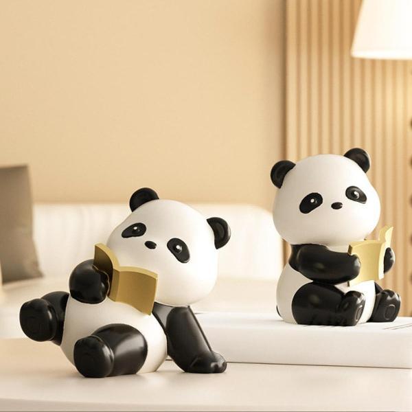 説明:[繊細なスタイリング]: 繊細で鮮やかなパンダ像.クリエイティブなモダンアートの装飾品.繊細なディテール.細かい仕上がり.家の装飾に最適[装飾ブックエンド]: 装飾的な置物だけでなく.実用的なブックストッパーでもあります.本の滑りを防...