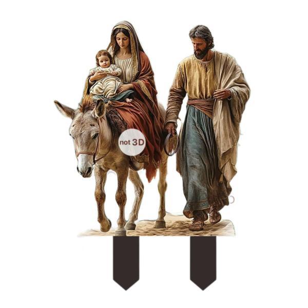 説明:[クリスマスデコレーション]: クリエイティブで繊細なキリスト教のキリスト降誕装飾ガーデンステーク 2D アクリルサイン.クリアプリント.庭に暖かい雰囲気を作り出し.クリスマスデコレーションに素敵なアクセントになります.[プレミアム素...