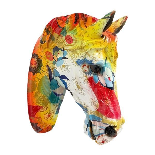 説明:[馬の頭の彫刻]: 3D の壁スペースを作成して家に吊るし.家の装飾にユニークなスタイル.色.楽しさを加えます.[プレミアム素材]: 動物の頭の像は.上質な樹脂素材で作られています.長期使用のための職人技と細かいディテール[幅広い用途...