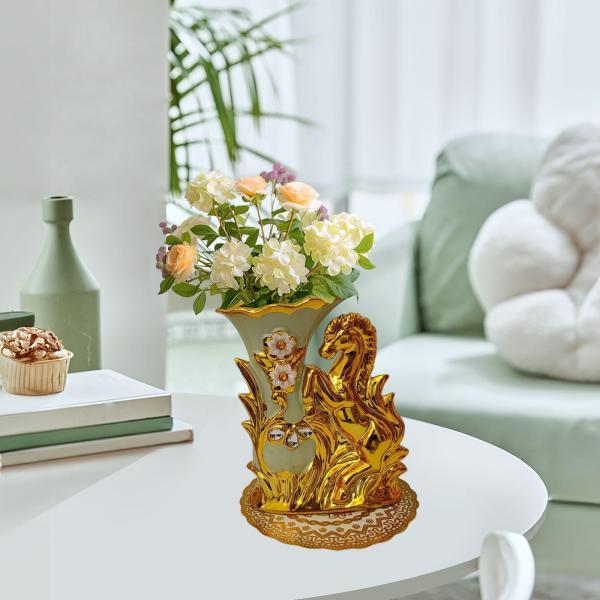 説明:[エレガントなデザイン]:セラミックの花瓶には.優雅で目を引くシルエットがヨーロッパのタイプがあり.その素晴らしい繊細な職人技のある部屋に芸術的な才能のタッチを追加します鮮やかなリアリズムと細部への注意は.この作品のプレミアムを反映し...