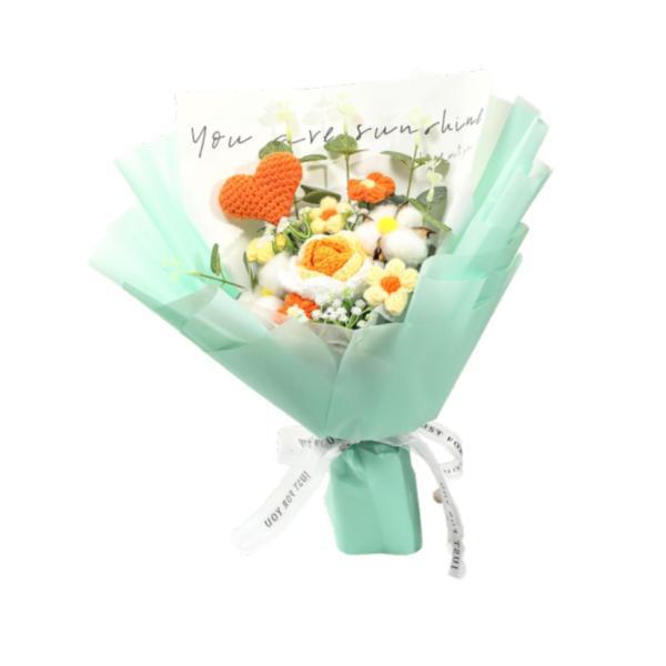 説明:[完全なかぎ針編みの花束]: この美しい人工編み花束は繊細で鮮やかでエレガントです.母の日.バレンタインデー.教師の日.感謝祭などの機会に最適です. [高品質素材]: ニットブーケはコットンロープで作られており.耐摩耗性.耐久性.長期...