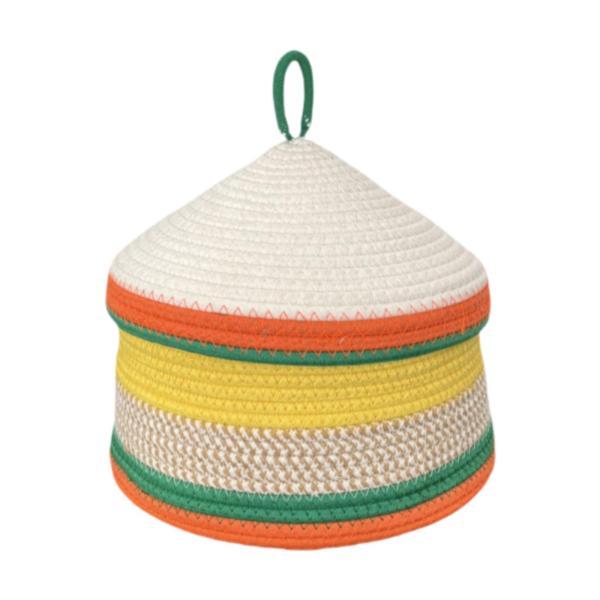 説明:[ユニークなデザイン]: このコットンロープバスケットは.カラフルなストライプの外装が特徴で.ご自宅のインテリアに芸術的なタッチを加え.簡単に視覚的な焦点になります. [高級コットンロープ]: 高品質のコットンロープで作られたこのコッ...