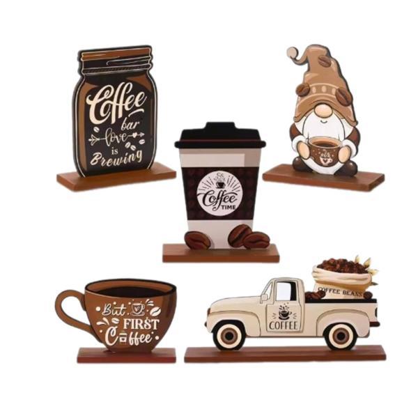 説明:[テーブルセンターピース]: 素朴でクリエイティブなコーヒーをテーマにした木製テーブルサイン.コーヒーバーの装飾や段付きトレイの装飾に素敵にマッチし.繊細で温かみのある雰囲気を演出します. [プレミアム素材]: 素朴な段付きトレイ装飾...