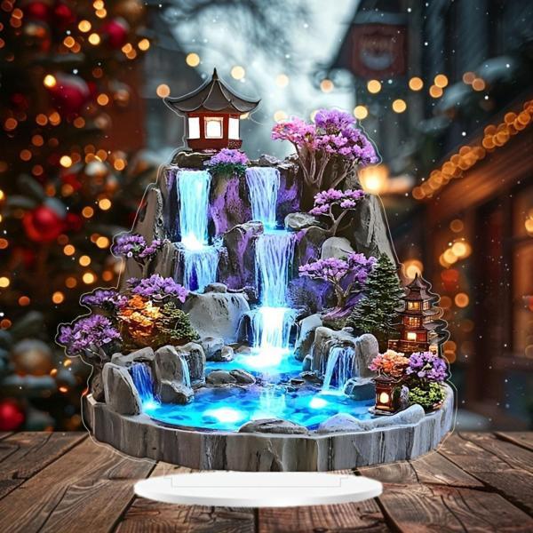 説明:[ホームデコレーション]: 2Dアクリル製デスクトップオーナメント.面白くてクリエイティブ.ホームデコレーションに最適.生活にエネルギーと楽しさをプラス. [プレミアム素材]: 卓上噴水の装飾は.高品質のアクリル素材で作られており.防...