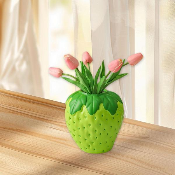 説明:[クリエイティブなイチゴデザイン]: イチゴの花瓶は.イチゴのユニークな形にインスパイアされており.どんな家庭環境にも創造性と芸術的なタッチを加えます. [多用途の装飾]: イチゴの花瓶は.リビングルーム.玄関.テーブルトップなど.さ...
