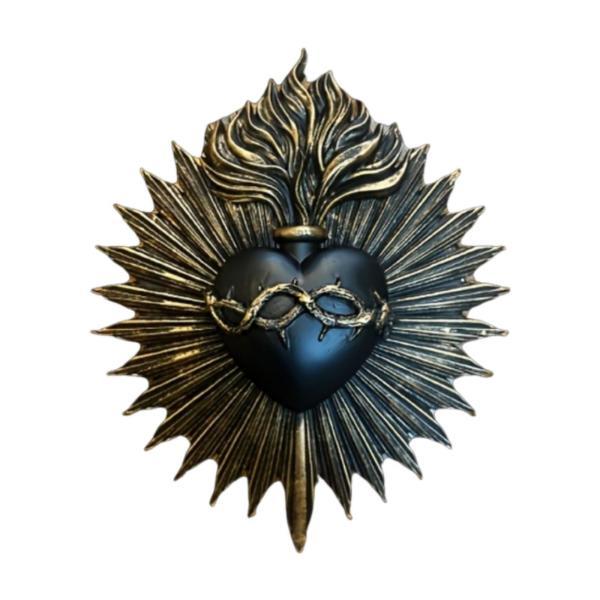 説明: [高品質素材]: 軽量樹脂で作られたこのゴシックセイクリッドハートウォールプラークは.見た目が美しいだけでなく.耐久性も高く.耐久性と長寿命を保証します. [ホームデコレーションのサイズ]: 24.5 x 20.5 x 2 cmのこ...