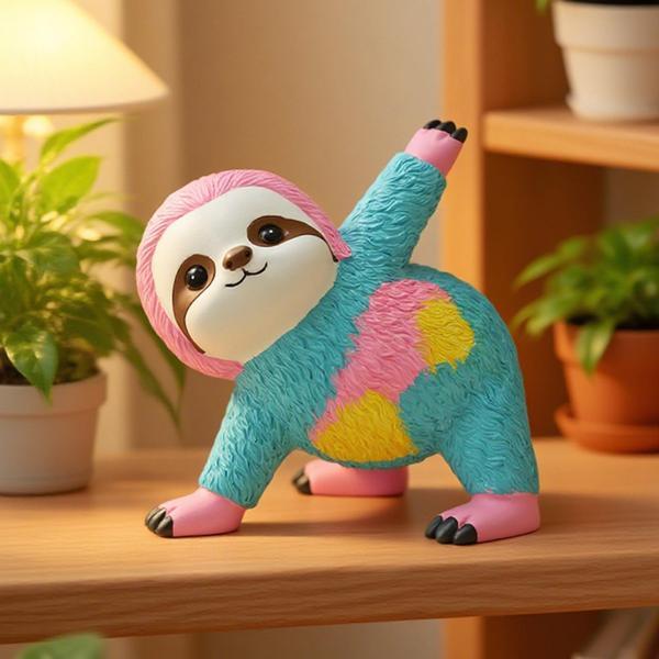 説明:[ヨガナマケモノデザイン]: ヨガのポーズをとったこのユニークなナマケモノの置物で.あなたの空間に遊び心を加えましょう. [明るく楽しいパレット]: 鮮やかで目を引く色彩のスペクトラムで巧みに彩られたこの動物像のオーナメントは.生き生...