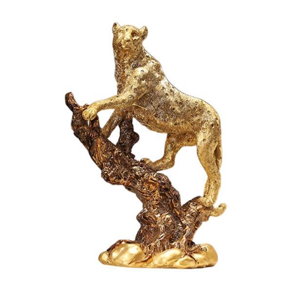 説明: [クリエイティブデザイン]ユニークでモダンなヒョウの彫刻が特徴で.リビングルーム.玄関.テレビキャビネット.テーブルトップに芸術的でエレガントな雰囲気を加えます. [プレミアム素材]このヒョウの像は樹脂製で.耐久性があり.洗練された...