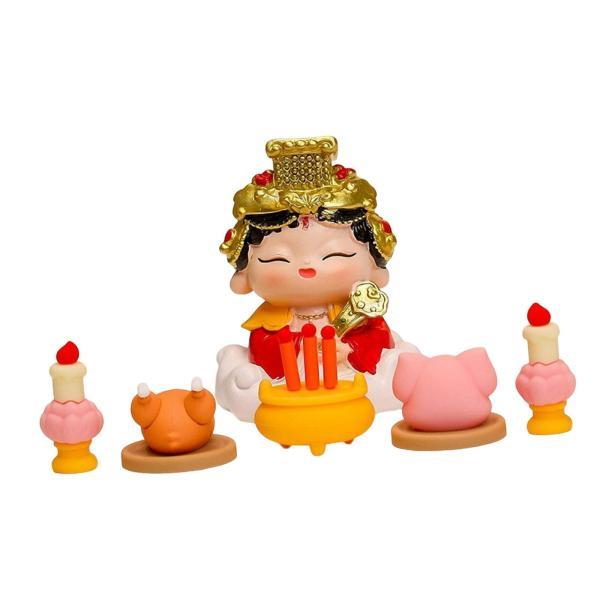 説明: [素材]樹脂とPVCで作られたこれらのミニフィギュアと供物は.優れた耐久性を備えています. [雰囲気]魅力的な風水彫刻は.どんな空間にも楽しく縁起の良い雰囲気を添え.装飾的な雰囲気を高めます. [多用途]自宅.リビングルーム.寝室....