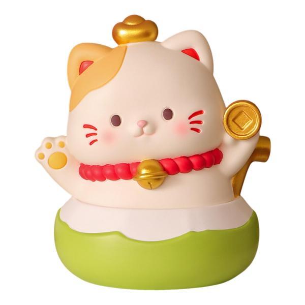 説明:[鮮やかなスタイル]: かわいい漫画の猫の像は.細かい細工と鮮やかなディテールを備え.面白くて創造的で.家庭やオフィスの装飾に最適で.暖かい雰囲気を添えます. [多機能]: 繊細な装飾彫刻であるだけでなく.貯金箱としても使えます.大き...
