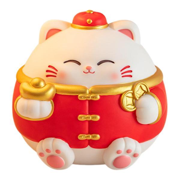 説明:[鮮やかなスタイル]: かわいい漫画の招き猫の像は.細かい細工と鮮やかなディテールを備え.面白くて創造的で.家庭やオフィスの装飾に最適で.暖かい雰囲気を添えます. [多機能]: 繊細な装飾彫刻であるだけでなく.貯金箱としても使えます....